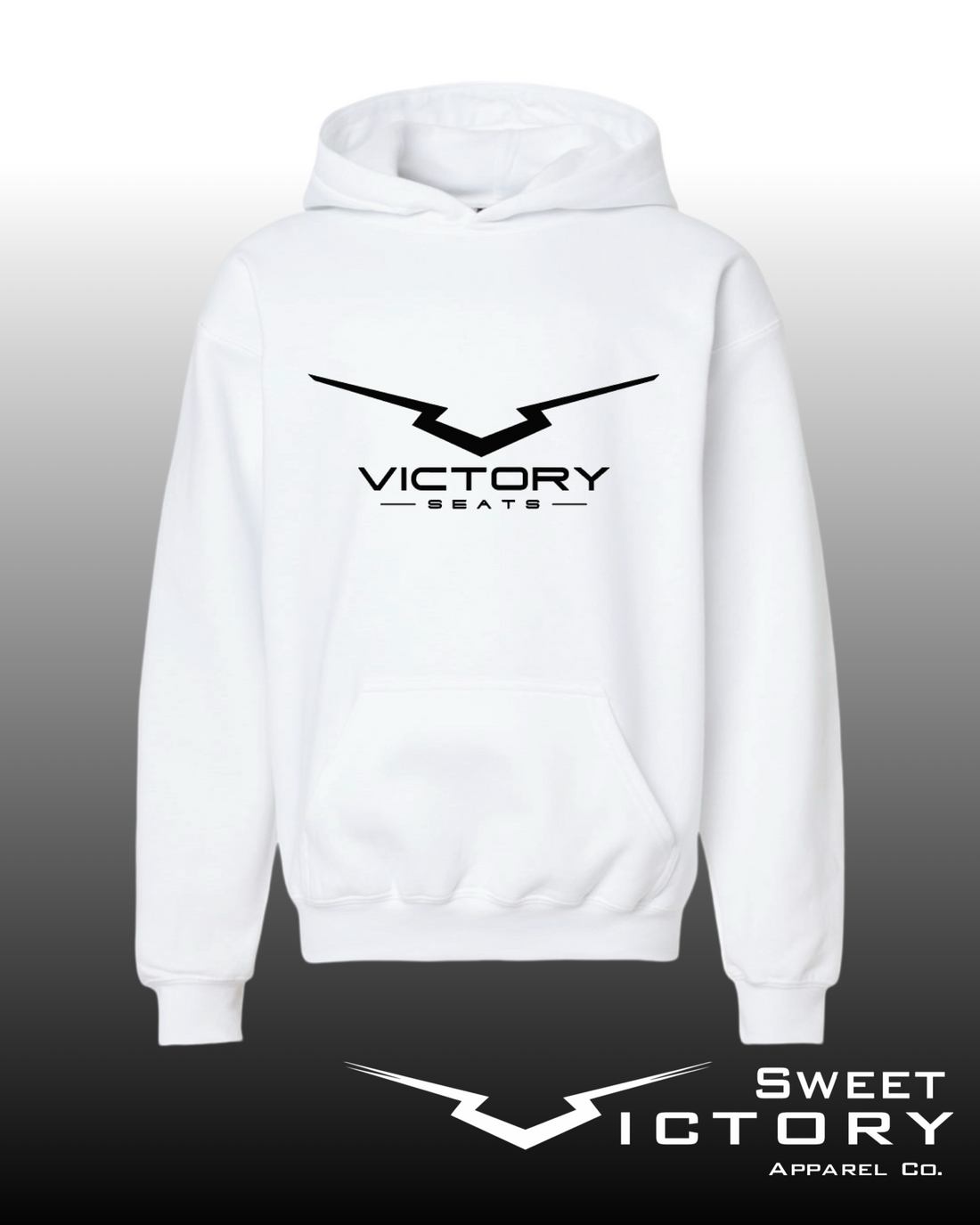 White Victory Seats Hoodie – Sweet Victory Apparel Co.